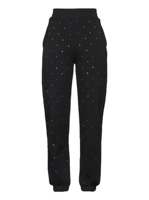 MSGM MSGM Fleece Pants With Rhinestones Black