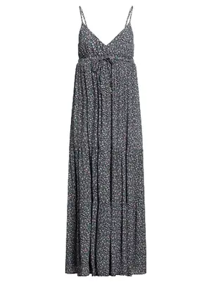Pinko Flared Floral-print Maxi Dress - Black