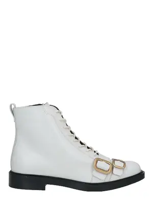 TOD'S Leather Ankle Boots - White