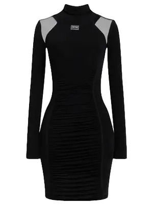 Versace Mini Dress Viscose Elastane Polyamide - Black