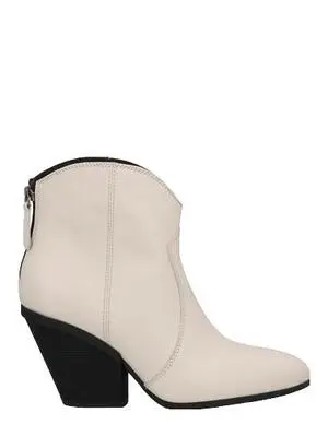 HOGAN Woman Ankle Boots Cream Size 6.5 Calfskin