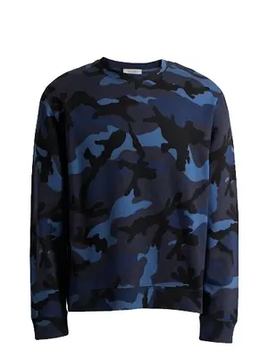 Valentino Garavani Camouflage Print Sweatshirt - Navy