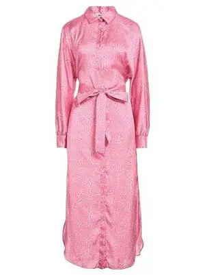 MSGM Multicolor Maxi Shirt Dress - Pink
