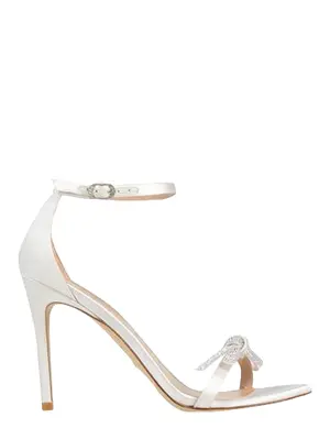 STUART WEITZMAN Ankle Strap Sandals - White