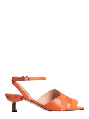 Bally Lambskin Sandals - Orange