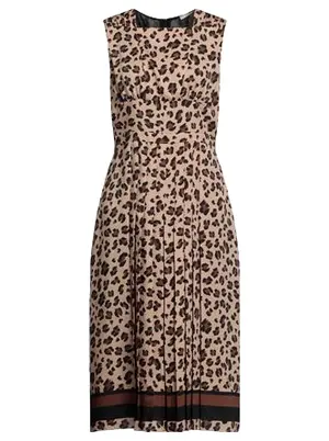 SEVENTY VENEZIA SEVENTY VENEZIA Leopard-Print Midi Dress Beige