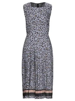 SEVENTY VENEZIA SEVENTY VENEZIA Leopard-Print Midi Dress Grey