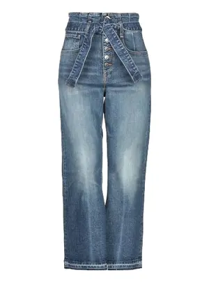 Veronica Beard Flared Cropped Jeans - Blue