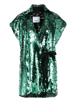 Erika Cavallini ERIKA CAVALLINI Wrap Top Green