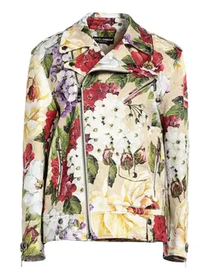 DOLCE & GABBANA DOLCE & GABBANA Floral-Print Biker Jacket