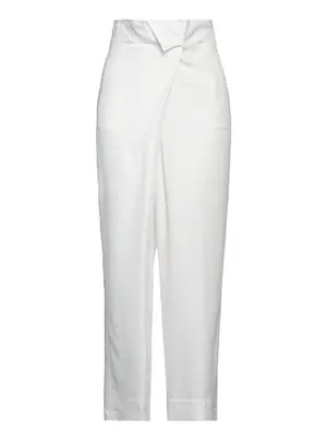 FERRAGAMO Twill Wide Leg Pants White