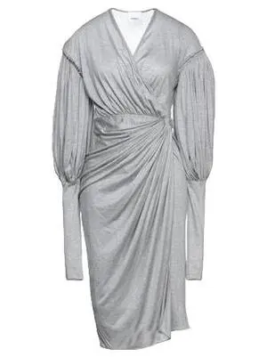 Burberry Midi Wrap Dress - Grey