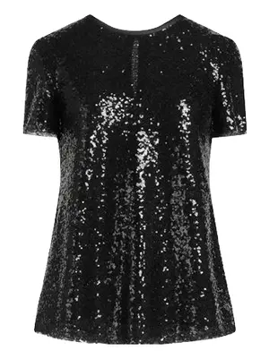 Emporio Armani Solid Top With Appliqués - Black