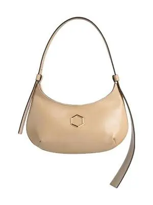HIBOURAMA Leather Hobo Bag Beige