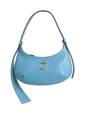HIBOURAMA Leather Hobo Bag Blue