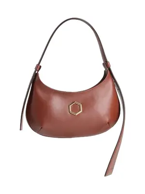 HIBOURAMA Leather Hobo Bag Brown