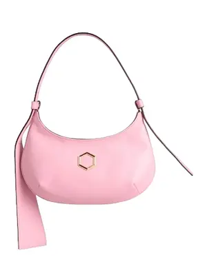 HIBOURAMA Leather Hobo Bag Pink