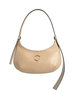 HIBOURAMA Leather Hobo Bag Sand
