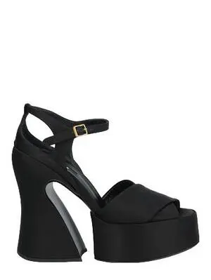 Rochas Textile Fiber Sandals - Black