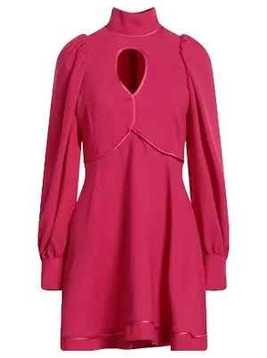 SIMONA CORSELLINI Mini Trapeze Dress - Magenta