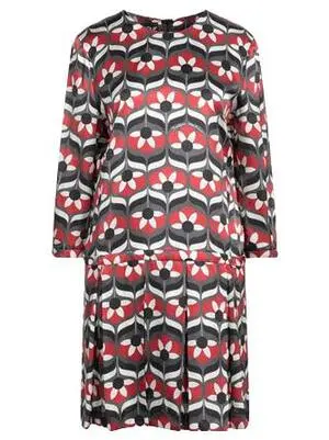 Moschino Mini Dress In Silk And Viscose - Grey