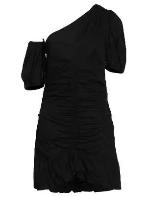MARANT ETOILE Mini Cotton One-shoulder Dress - Black