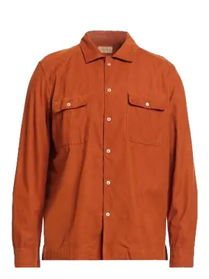 Altea Man Shirt Camel Size M Cotton Red
