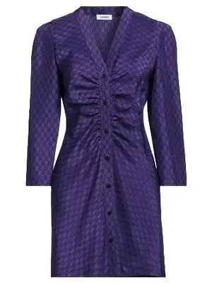 Sandro Mini Viscose Dress - Purple