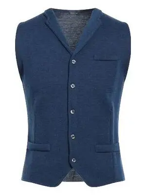 Rossopuro Tailored Wool Vest - Blue