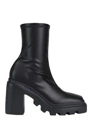 VIC MATIE Ankle Boots In Textile Fibers - Black