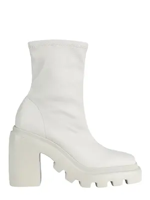 VIC MATIE Ankle Boots In Textile Fibers - Off White