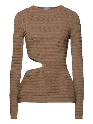 FRANKIE MORELLO Knit Viscose-Blend Sweater Beige