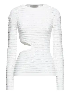 FRANKIE MORELLO Knit Viscose-Blend Sweater White