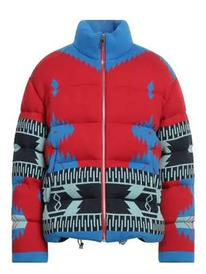 Alanui Knitted Virgin Wool Puffer Jacket - Red