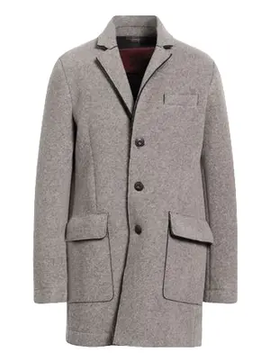STEWART STEWART Single-Breasted Coat Khaki