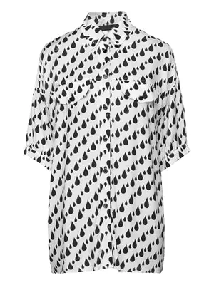 Moschino LOVE MOSCHINO Printed Twill Shirt White