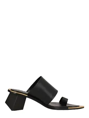 JIL SANDER Thong Sandal In Calfskin Black