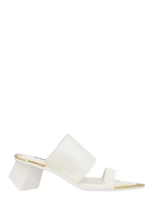 JIL SANDER Thong Sandal In Calfskin White
