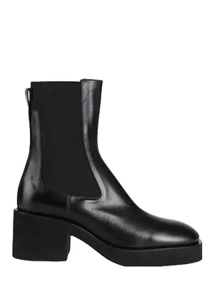 Arket Soft Leather Ankle Chelsea Boots - Black