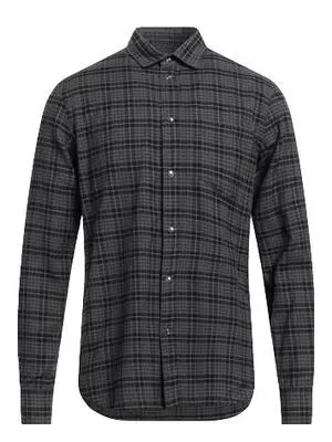 PAOLO PECORA Shirt Charcoal Size Cotton - Grey
