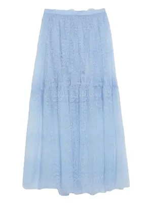 Ermanno Scervino ERMANNO SCERVINO Maxi Flared Skirt Blue