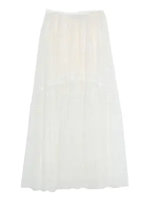 Ermanno Scervino ERMANNO SCERVINO Maxi Flared Skirt White