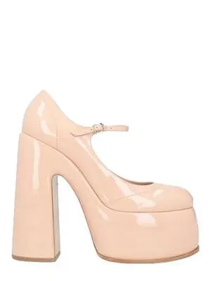 Casadei Sky Soft Leather Mary Jane Pumps - Pink