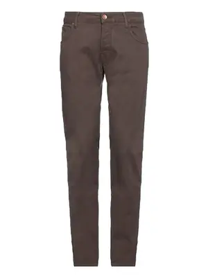 HANDPICKED Tapered Leg Pants - Brown