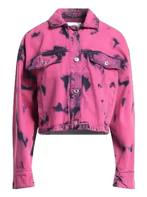 MSGM Denim Trucker Jacket - Pink