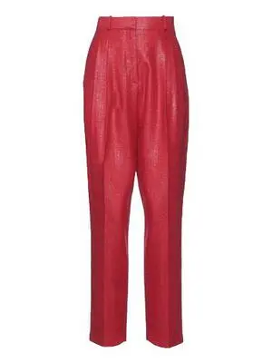 Elisabetta Franchi Tapered High-waisted Pants - Red