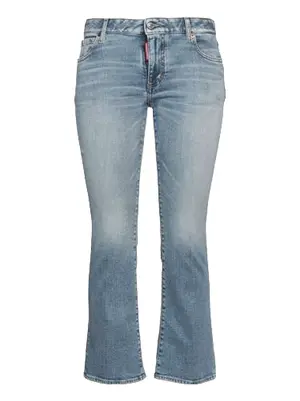 Dsquared2 Jeans In Cotton, Elastane, And Cow Leather - Blue