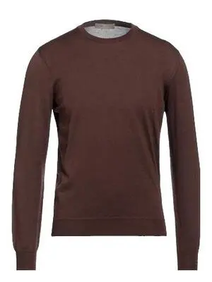 CRUCIANI Knitted Cotton Sweater - Brown