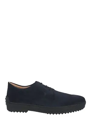 TOD'S Lace-Up Leather Shoes Navy Blue