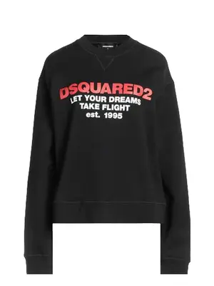 Dsquared2 Cotton Fleece Sweatshirt - Black